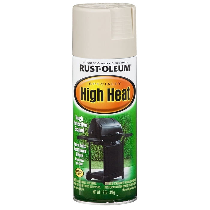 Rust-Oleum Almond High Heat Spray, 12 oz, 6-Pack, for Grills, Radiators ...