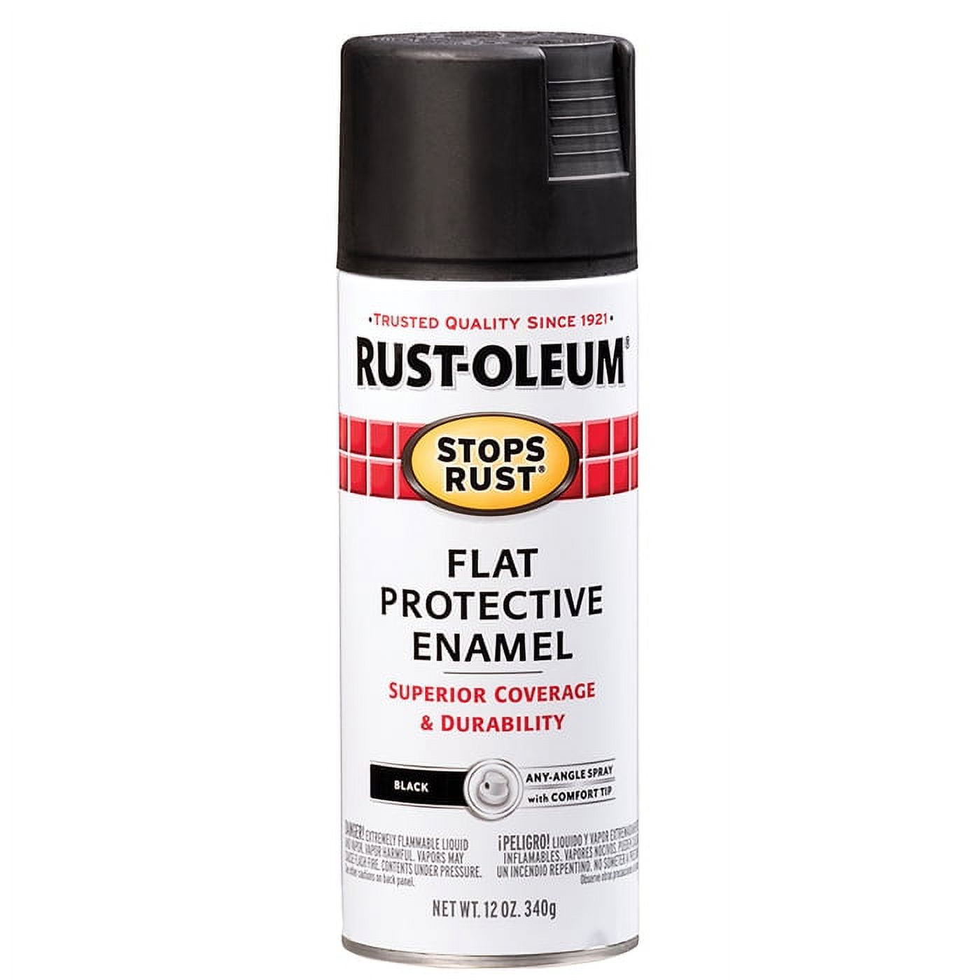 6-Pack of 12 oz Rust-Oleum Brands 7776830 Black Stops Rust Protective ...