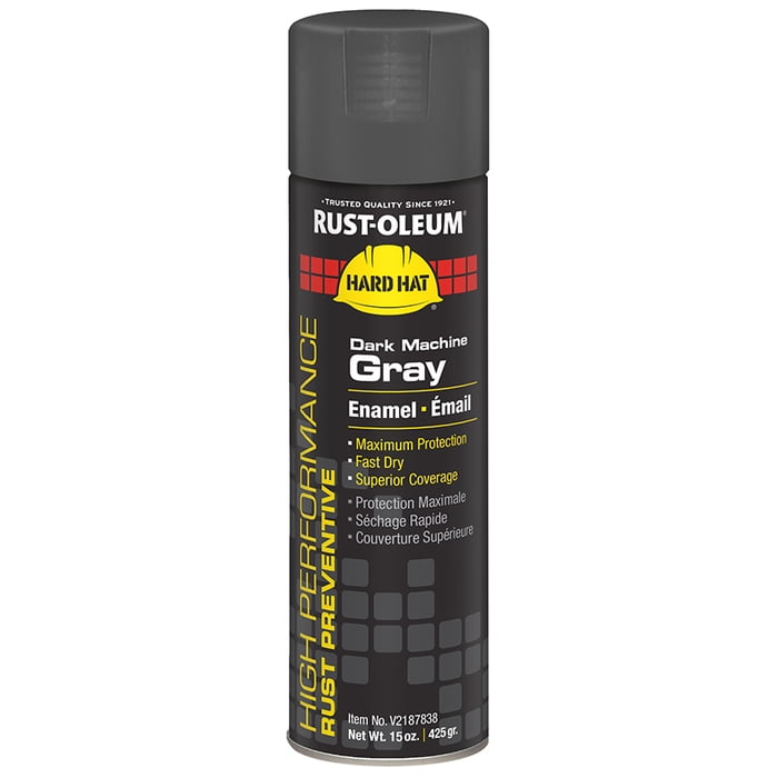 6‐Pack of 15 oz Rust‐Oleum Brands V2187838 Dark Machinery Gray Hard Hat ...
