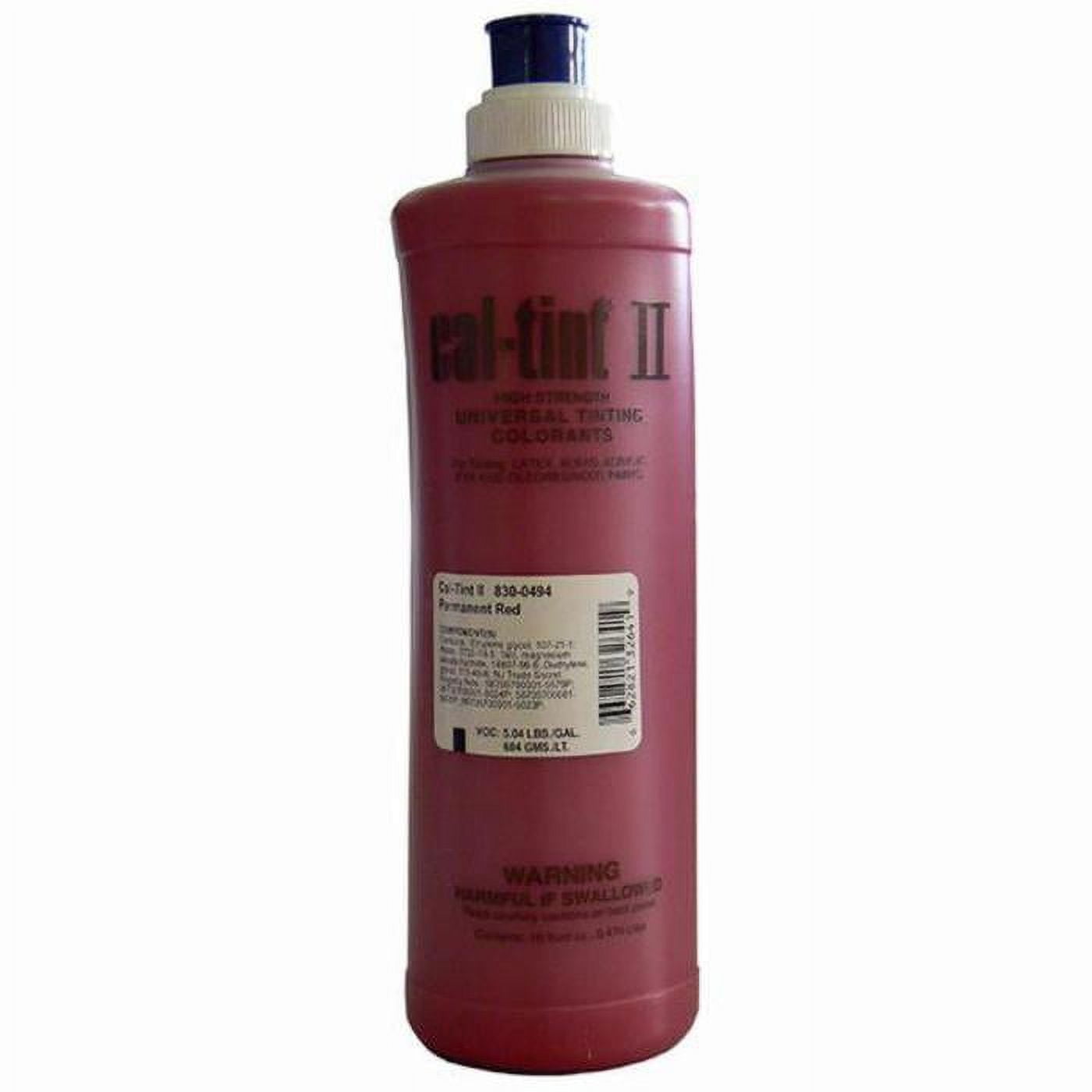 6-Pack of 16 oz Evonik 830-0494 Permanent Red Cal-Tint II Universal ...