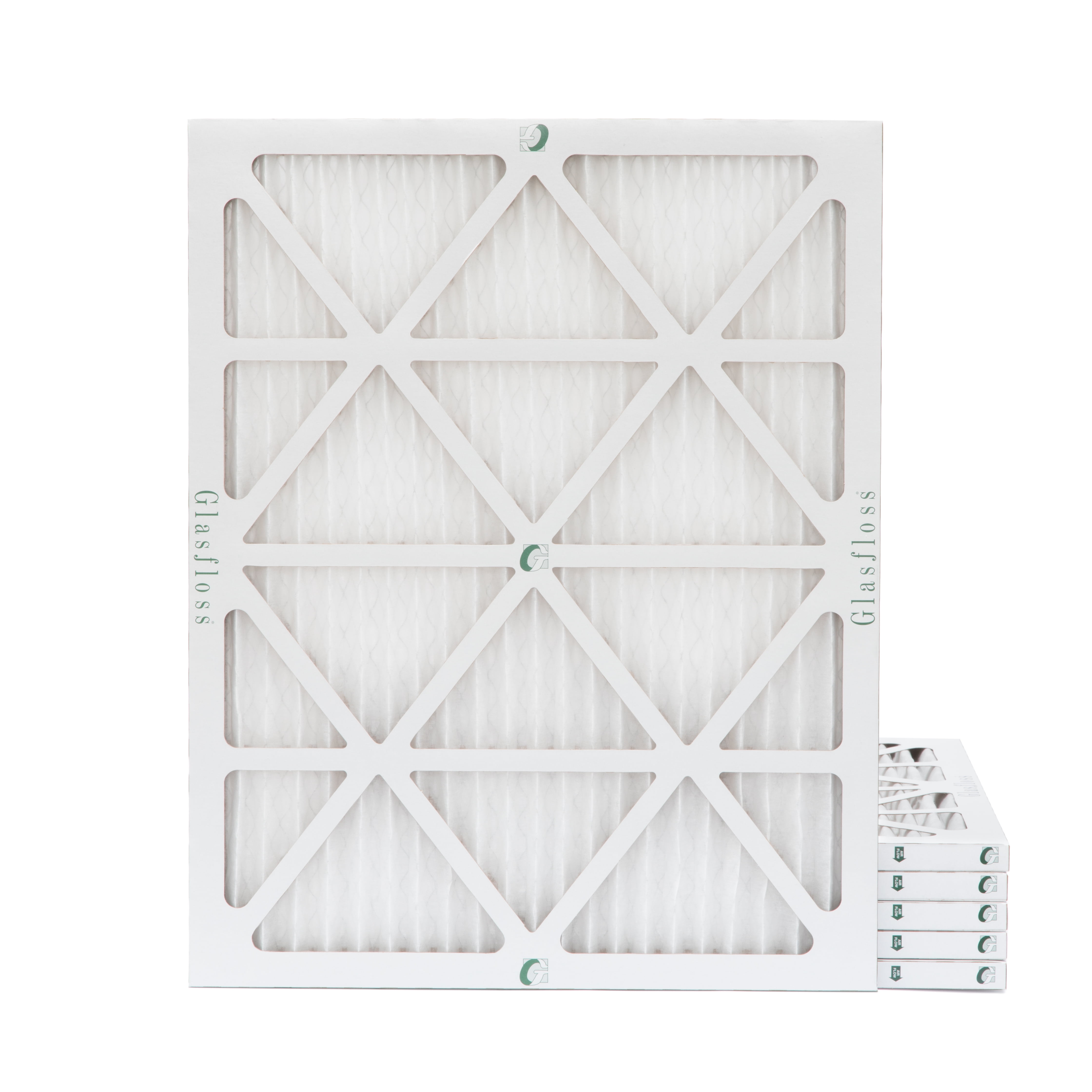6-pack-of-16x20x1-merv-10-pleated-air-filters-by-glasfloss-actual-size