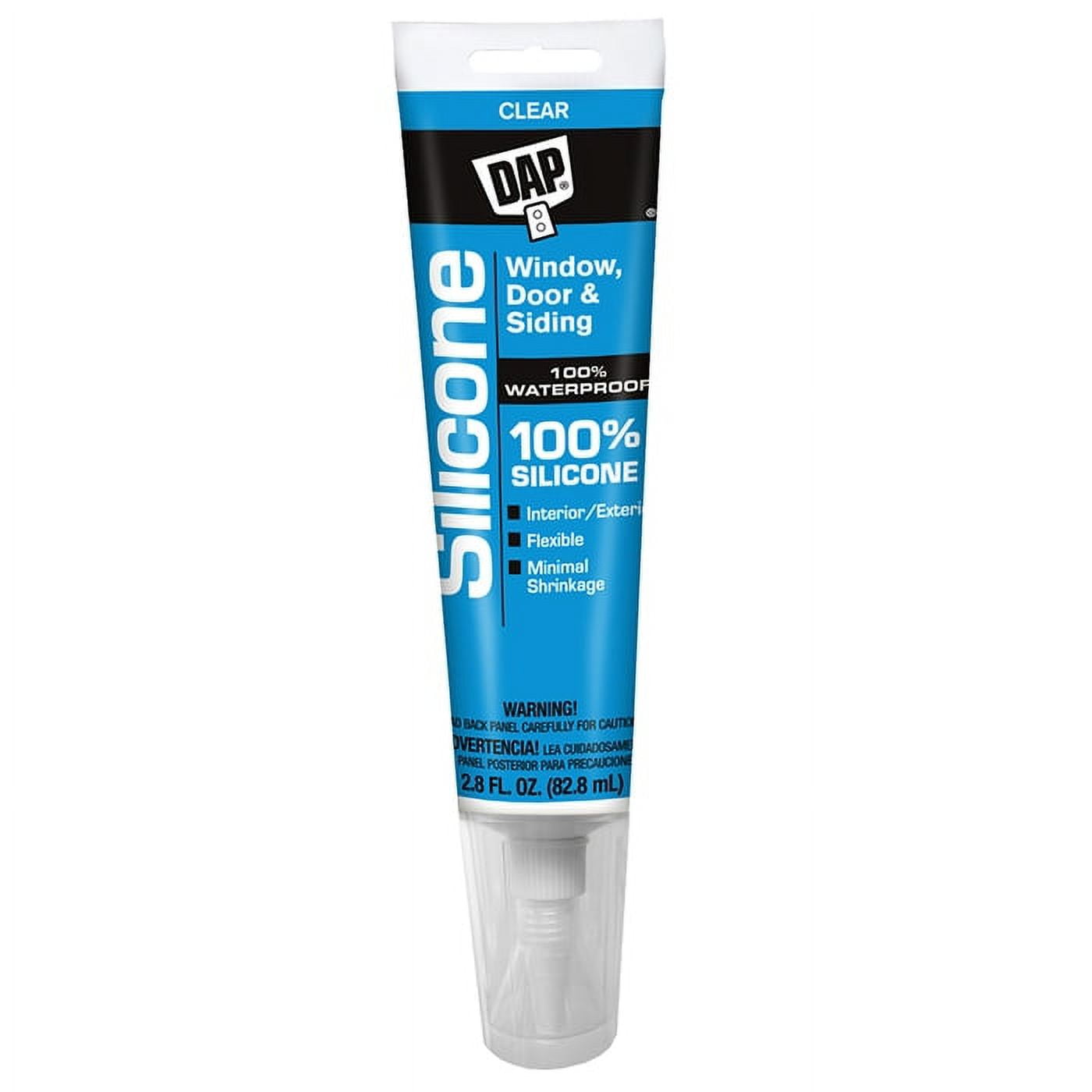6-Pack of 2.8 oz Dap 684 Clear Silicone 100% Silicone Rubber Sealant ...