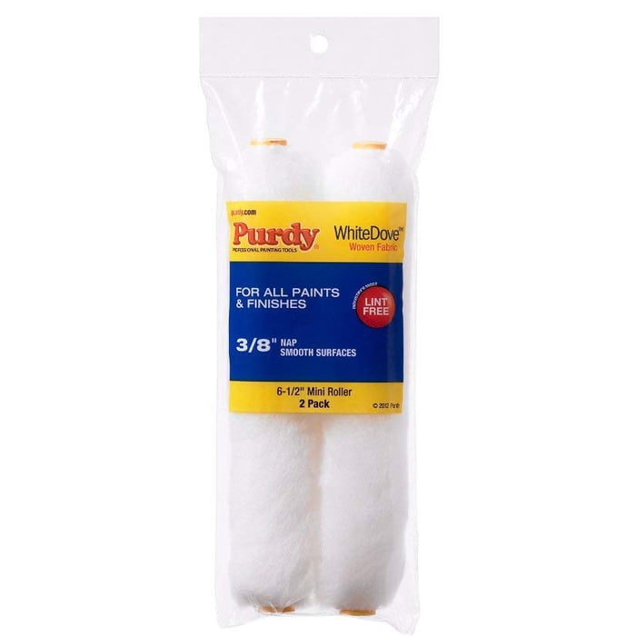 6 Pack of 6-1/2″ x 3/8″ Nap Purdy 140605062 White Dove Mini-Roller ...