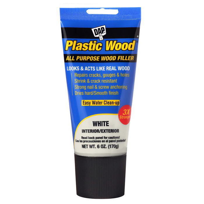6-Pack of 6 oz Dap 00585 White Plastic Wood Latex-Based All Purpose ...