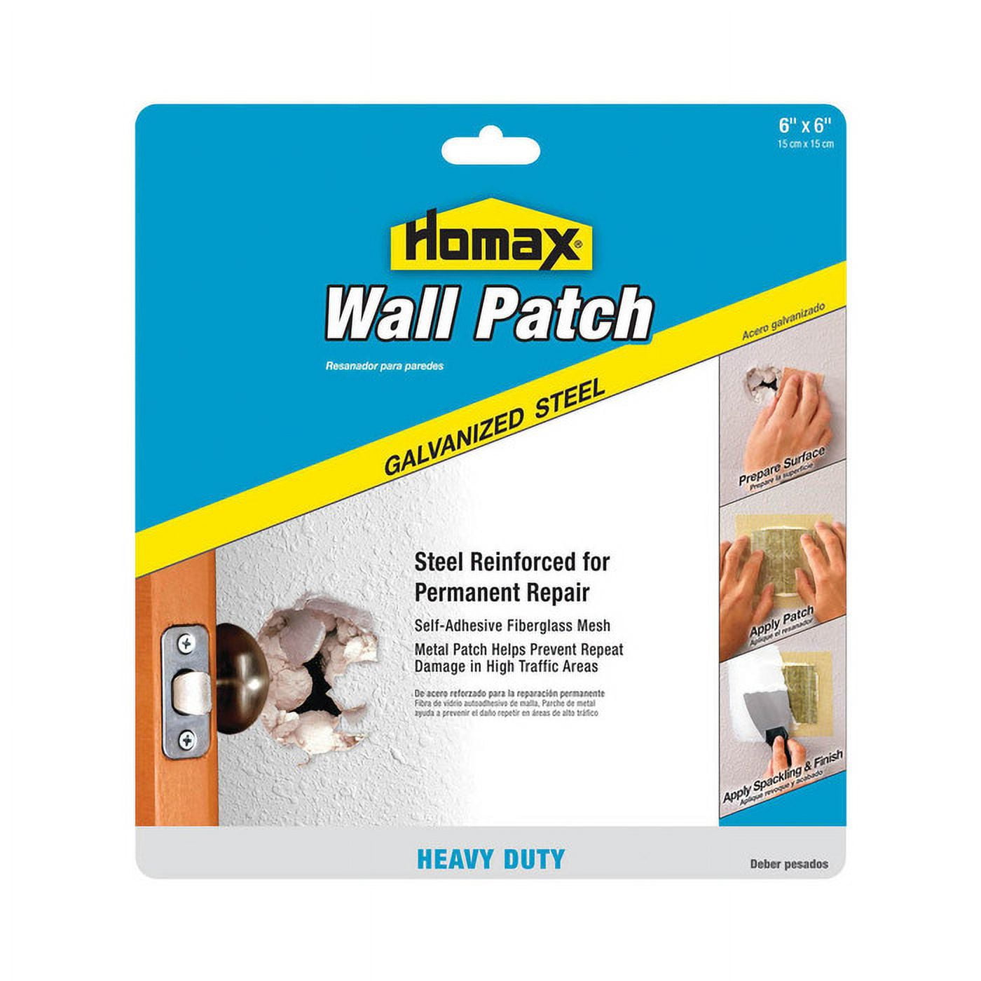 6-Pack of 6” x 6” Homax 5506 Wall Patch Self-Adhesive Wall Patch ...