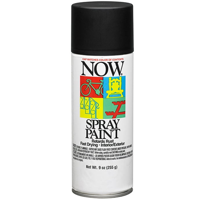 6-Pack of 9 oz Krylon 21211 Wrought Iron Black NOW Enamel Spray Paint ...
