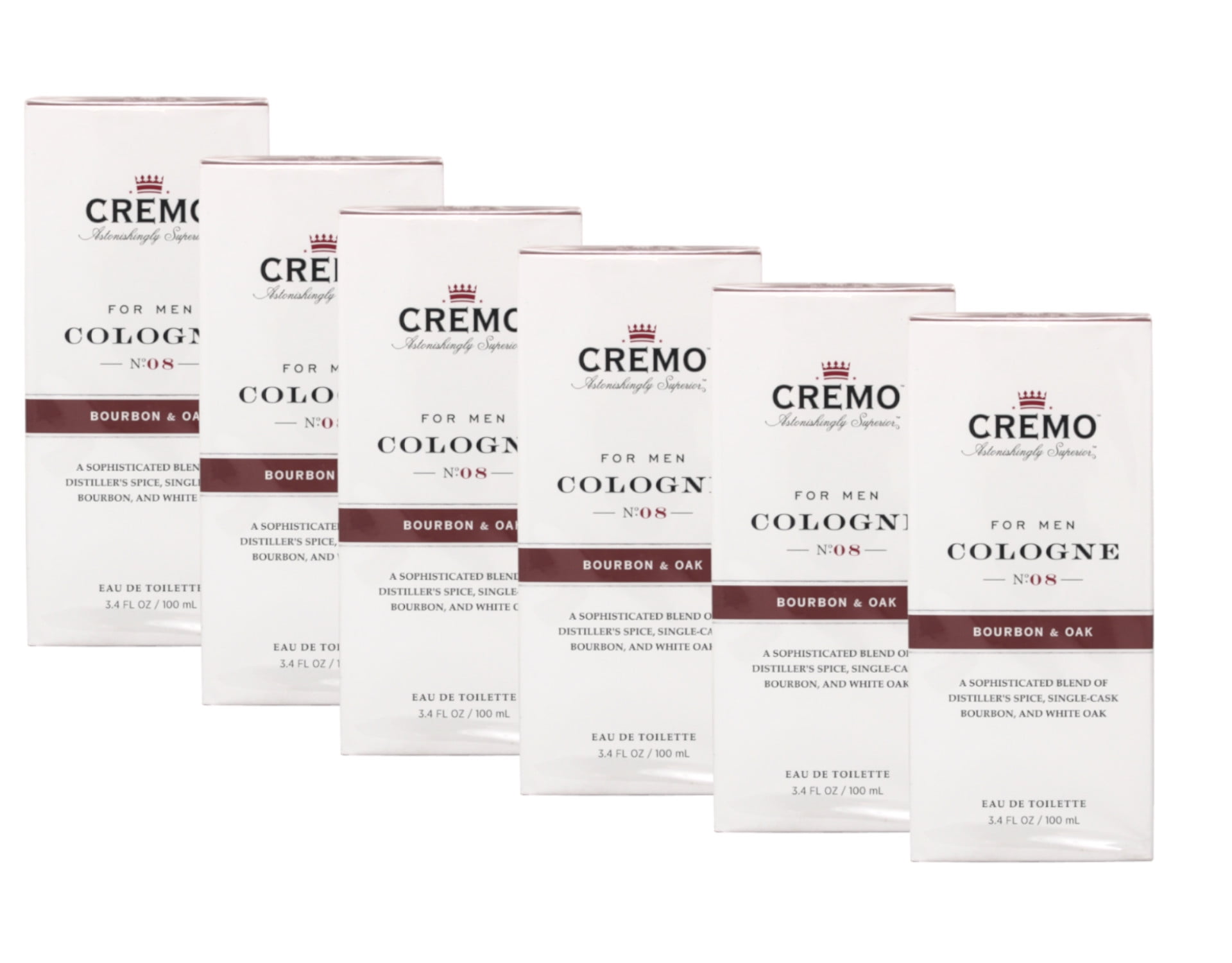6 Pack of Cremo Spray Cologne Bourbon and Oak 3.4 Ounce - Walmart.com