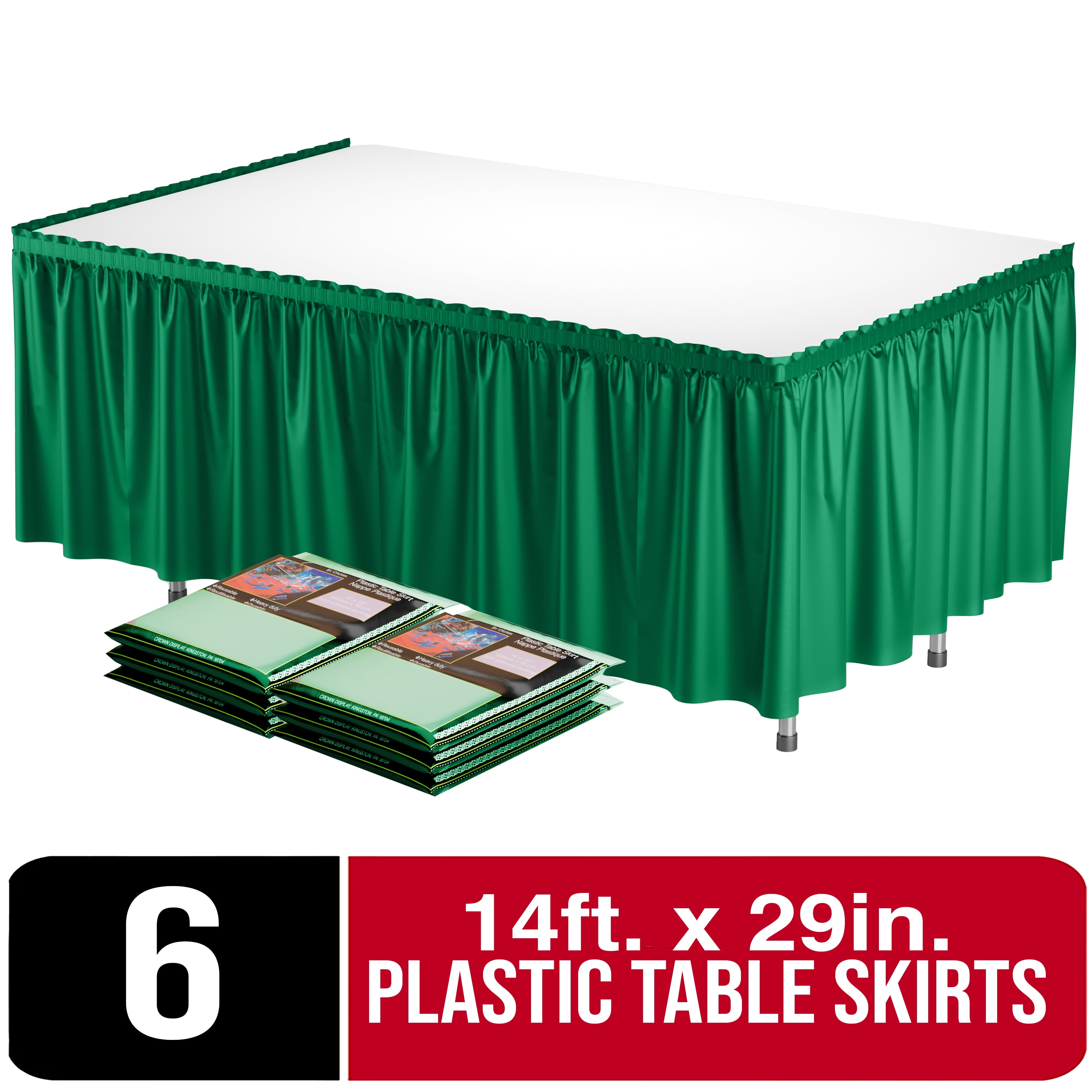 6-Pack of Exquisite Plastic Table Skirts - Each 14 Ft. Long x 29 Inch ...