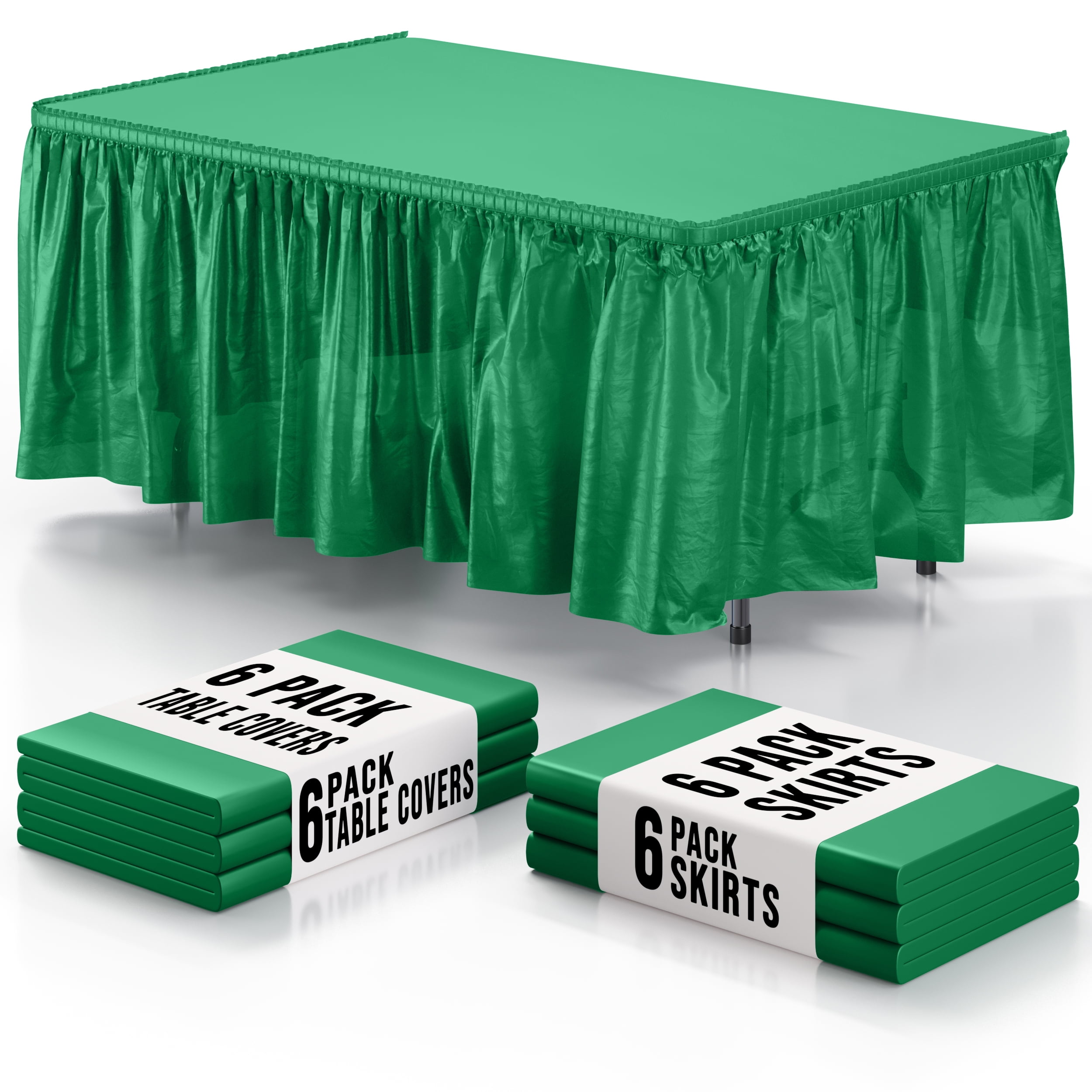 6-Pack of Exquisite Plastic Table Skirts - Each 14 Ft. Long x 29 Inch ...