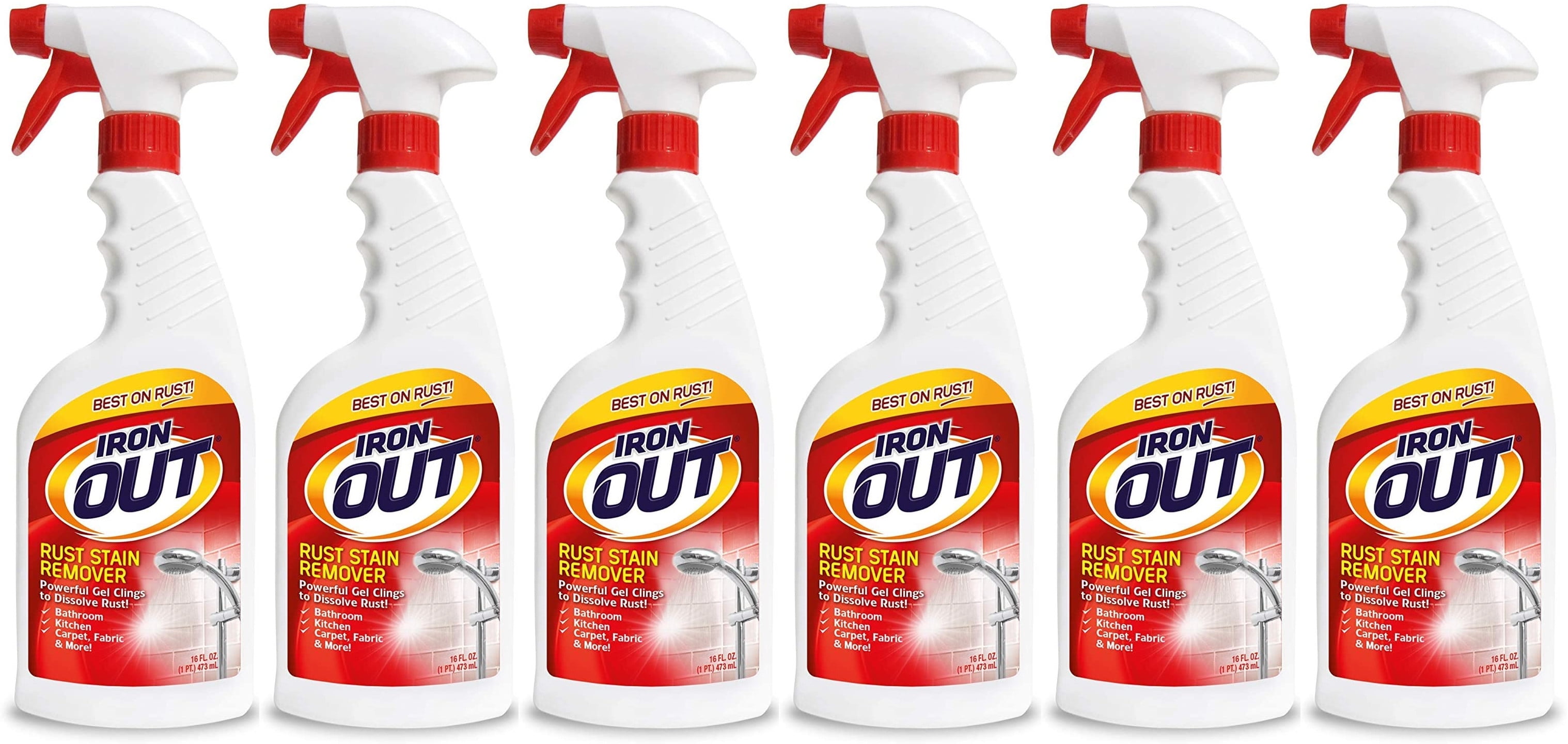 6 Pack of Iron Out Rust Stain Remover Spray Gel, 16 fl oz - Walmart.com