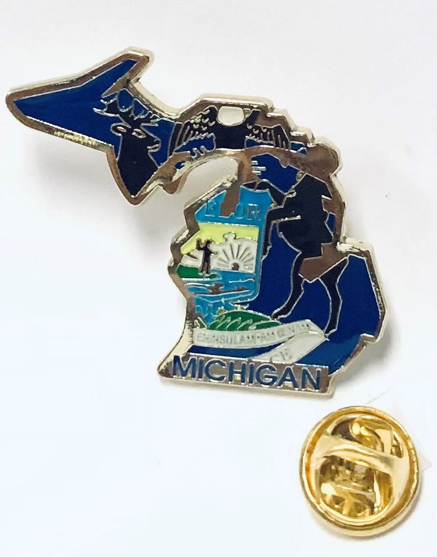 6 Pack of Michigan State Lapel Pins - Walmart Business Supplies
