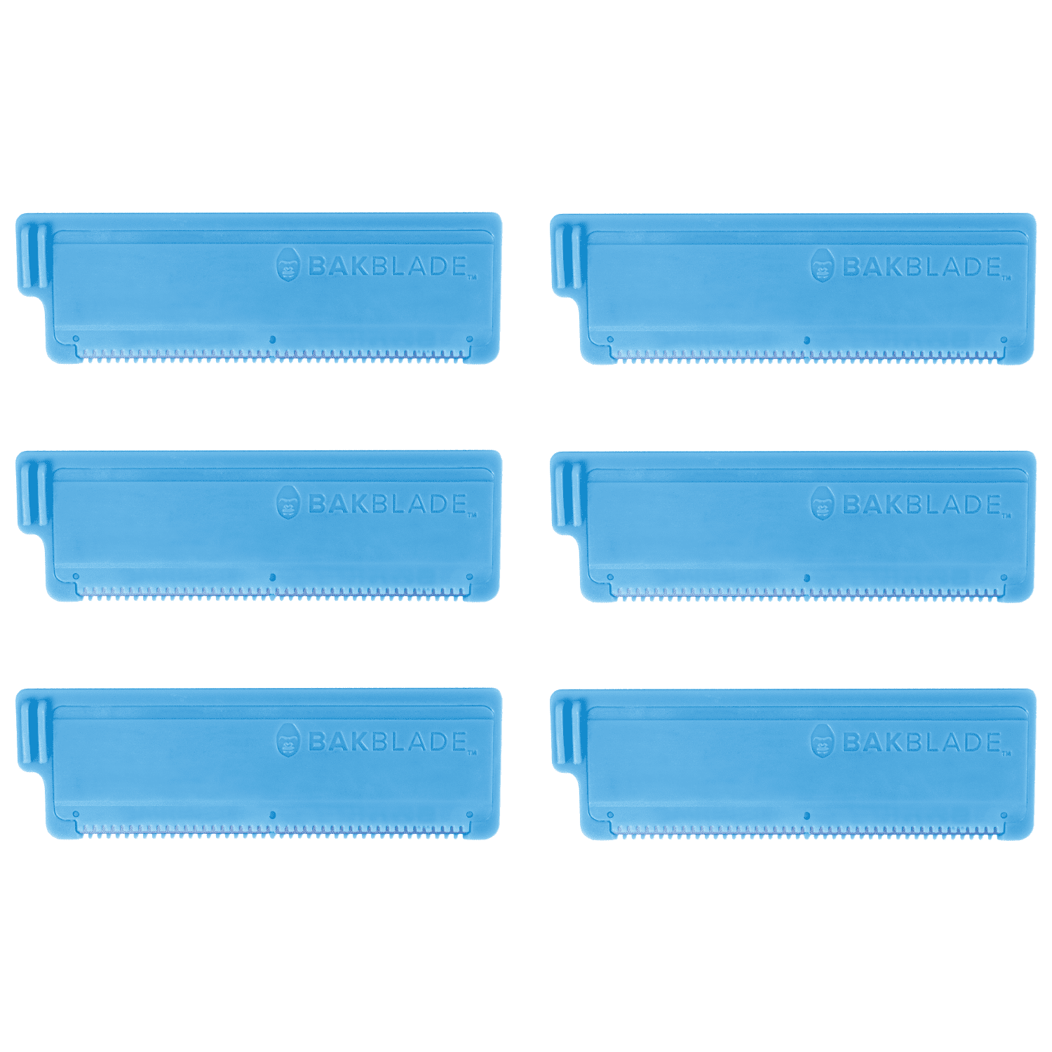 6 Pack of Replacement Blades for Bakblade 2.0 Mens Back Shaver ...