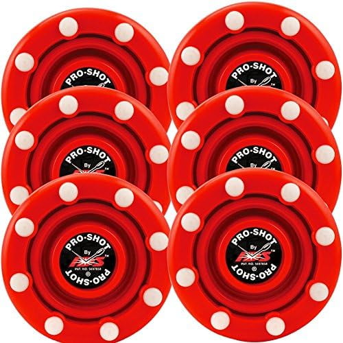 6 Pack of Roller Hockey Puck Pro Shot (Red) - Walmart.com