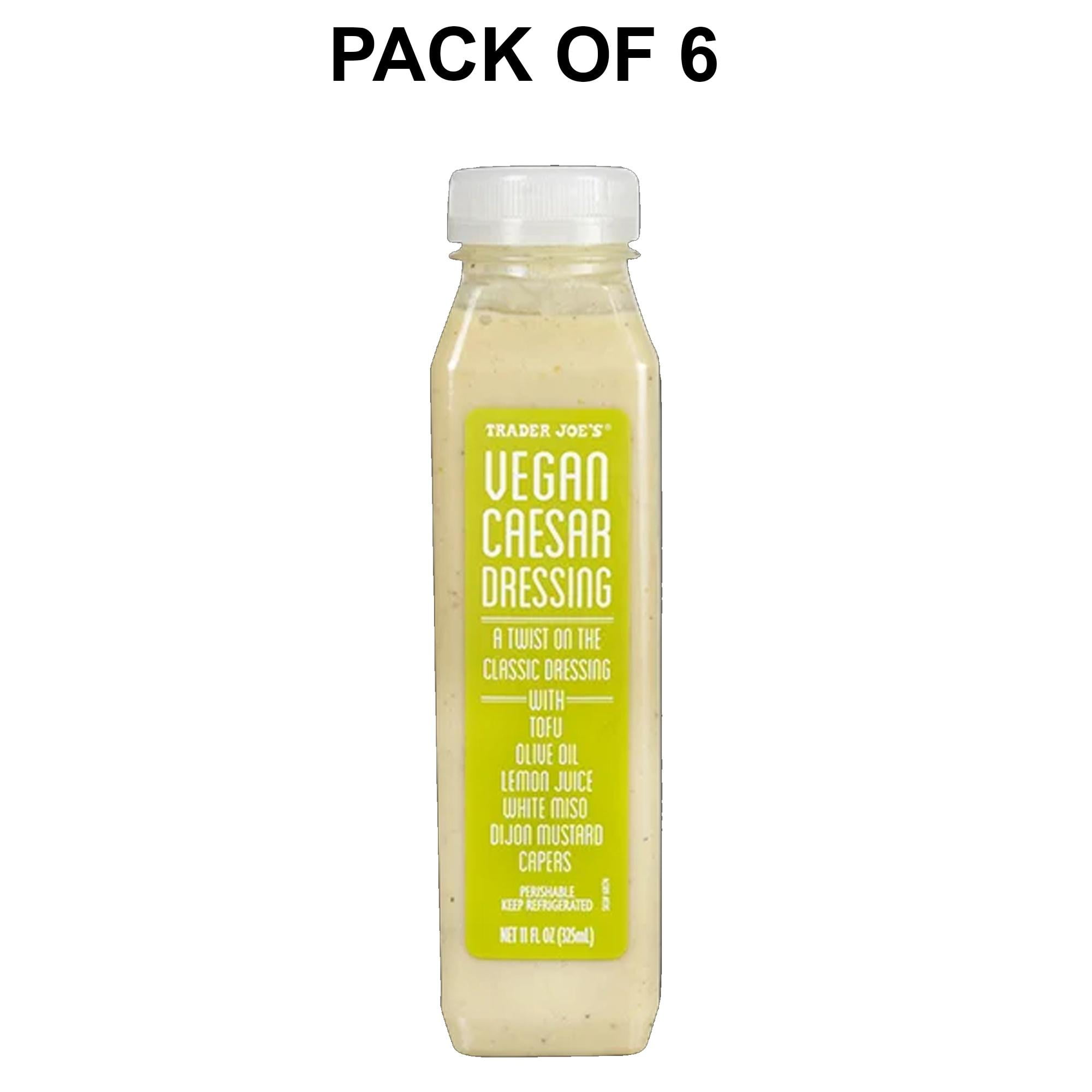 6 Pack of Trader Joe’s Vegan Caesar Dressing - Dairy and Egg Free | 11 Fl Oz - Walmart.com