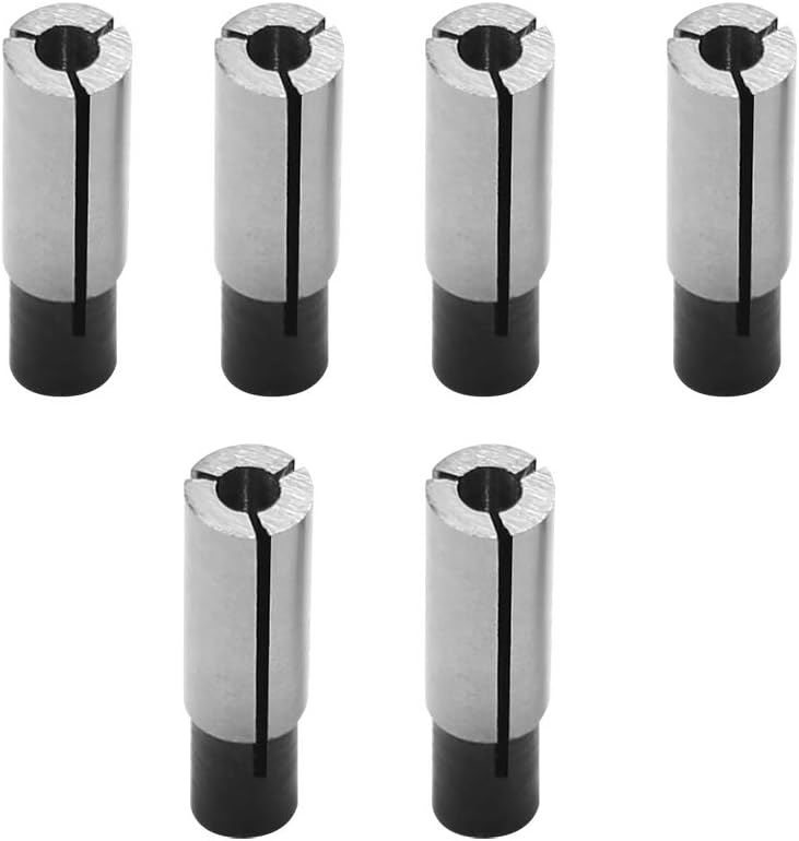 6 Packs 1/4" To 1/8" Collet Adapter for CNC Lathe Router Cutter Milling ...