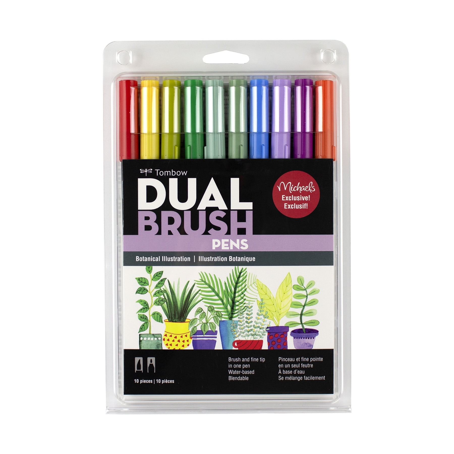 6 Packs: 10 ct. (60 total) Tombow Botanical Illustration Dual Brush ...