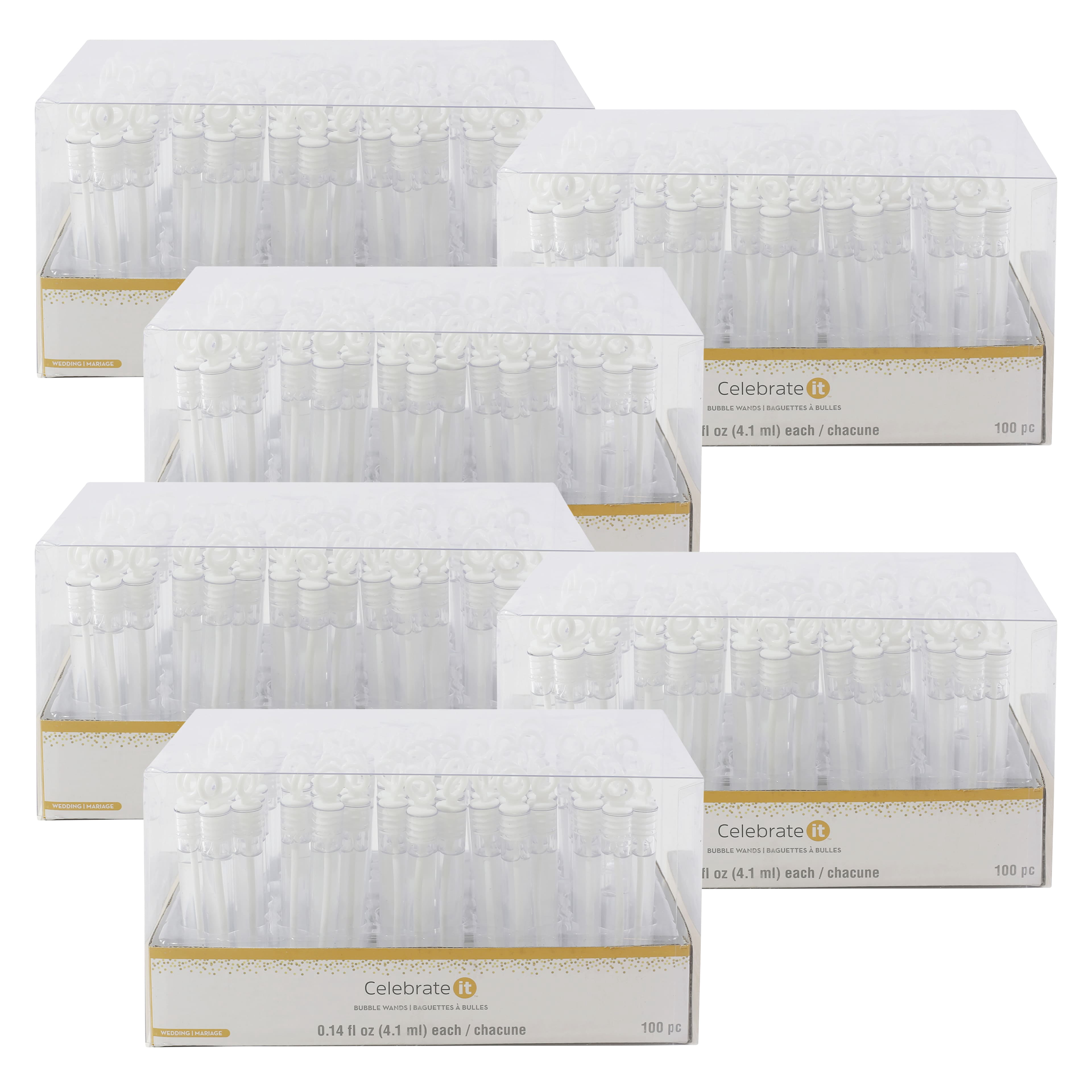 6 Packs: 100 ct. (600 total) Bubble Wands by Celebrate It™ Wedding ...