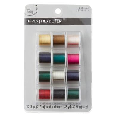 6 Packs: 12 ct. (72 total) Assorted Color Beading Wire by Bead Landing ...