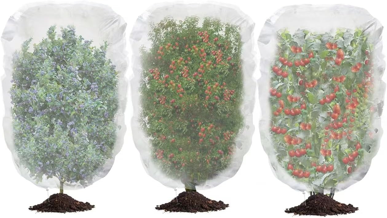 6 Packs 2 Sizes Bird Netting for Blueberry Bushes, Cicada Netting for ...