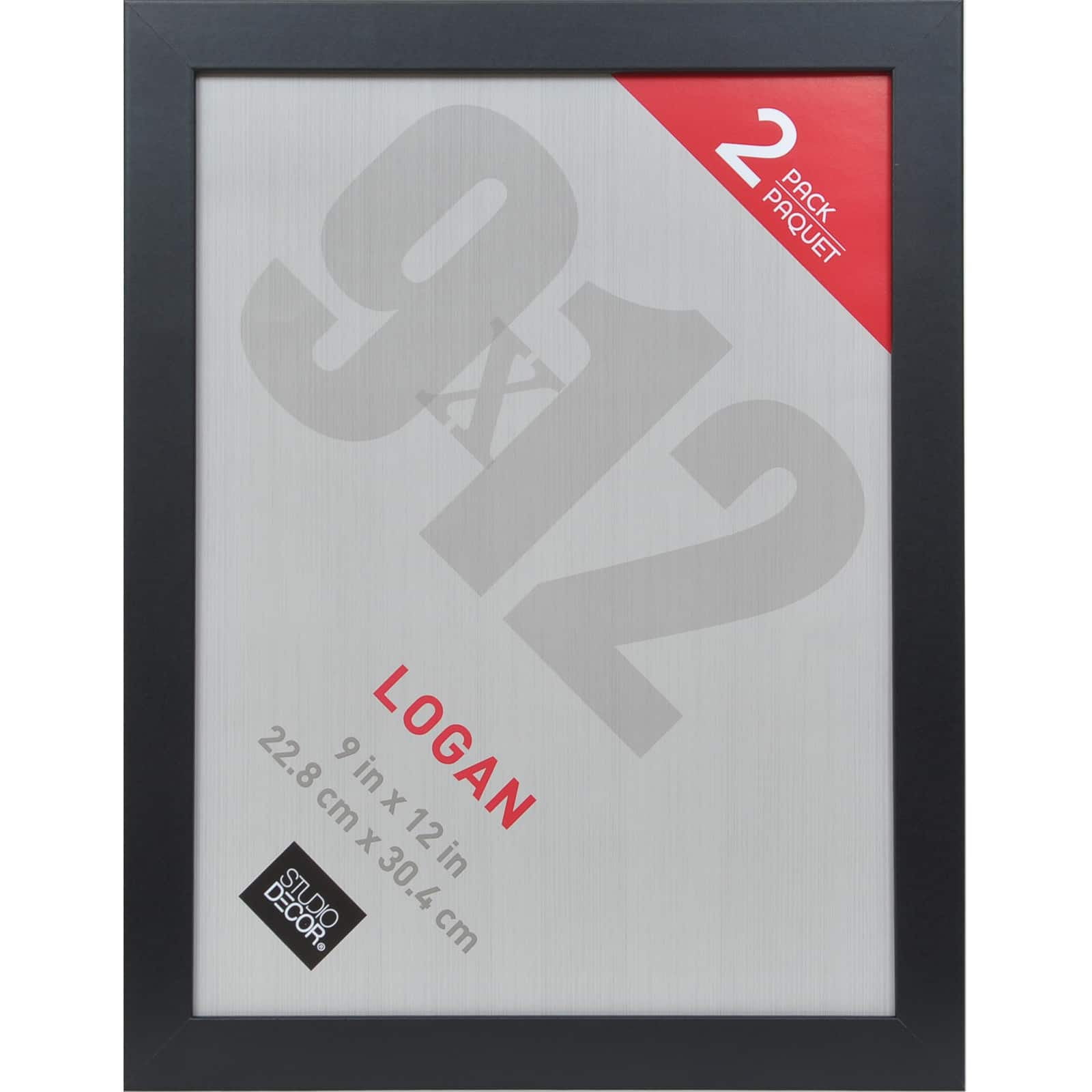 6 Packs: 2 ct. (12 total) 9" x 12" Black Wall Frames, Logan by Studio ...