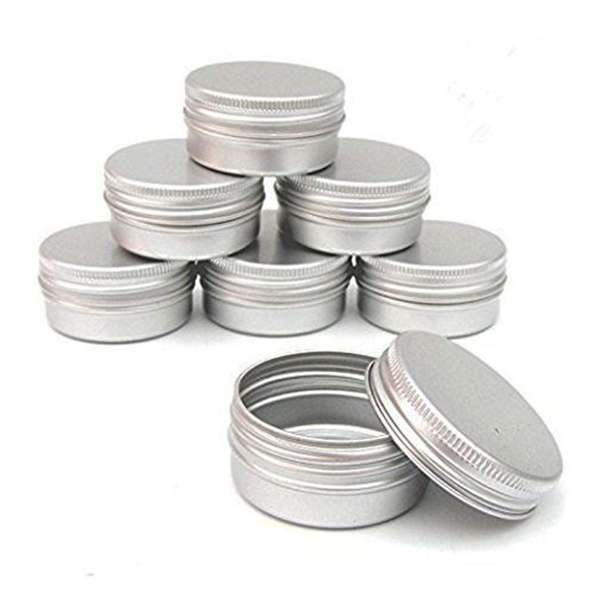 6-Packs 3 oz Screw Top Metal Tins Aluminum Tin Cans Gram Jar,90ml Empty ...