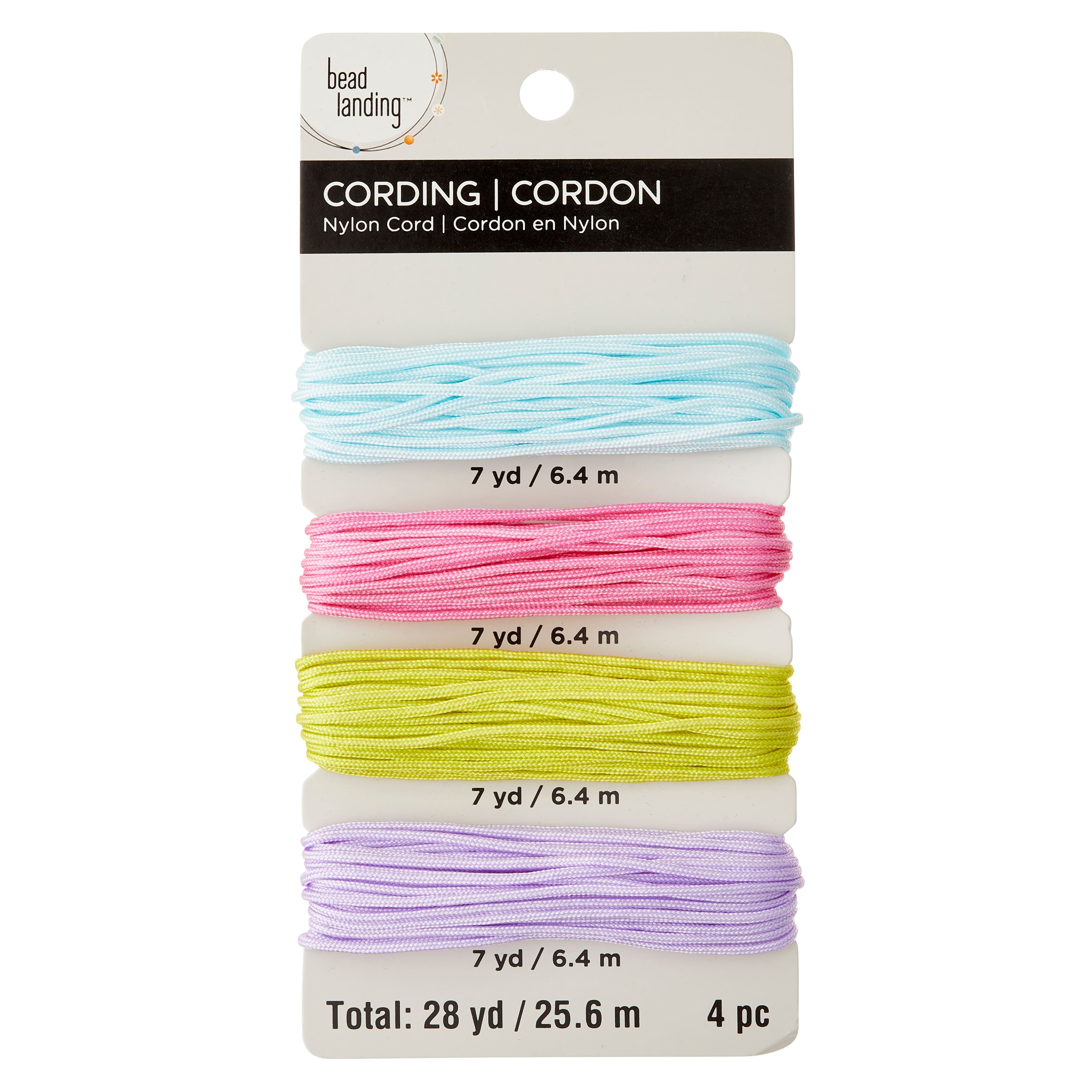 6 Packs: 4 ct. (24 total) 1.5mm Pastel Nylon Cording by Bead Landing ...