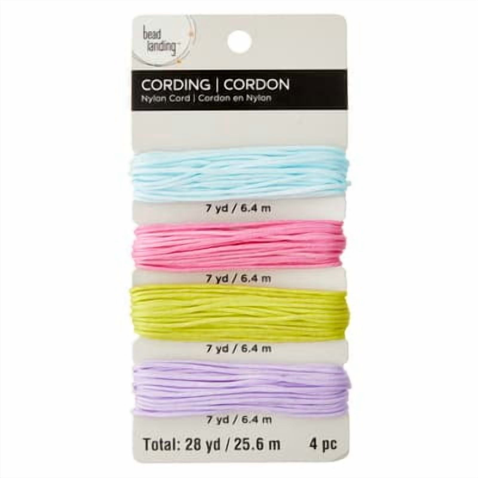 6 Packs: 4 ct. (24 total) 1.5mm Pastel Nylon Cording by Bead Landing ...