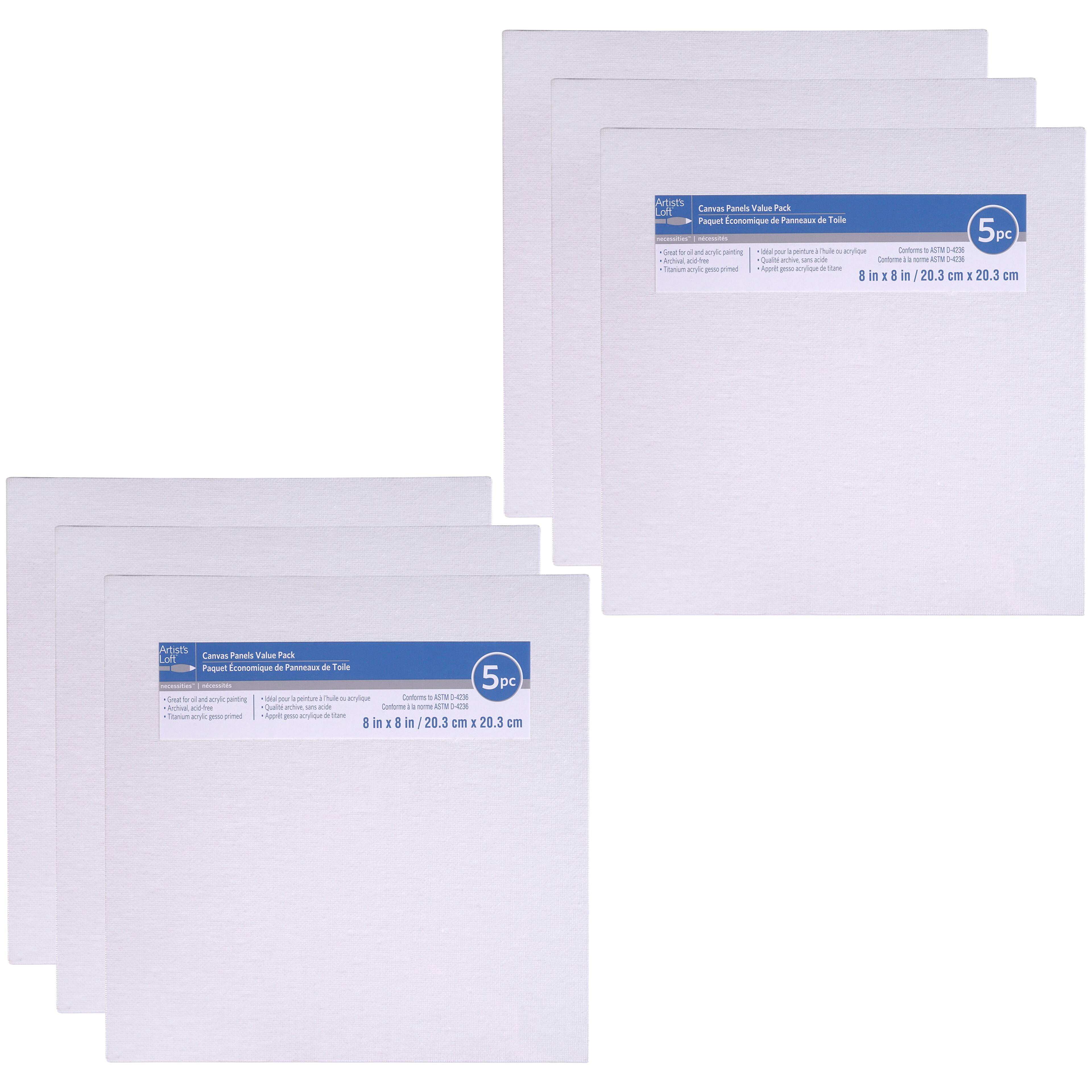 6 Packs: 5 ct. (30 total) 8" x 8" Canvas Panel Value Pack by Artist's ...