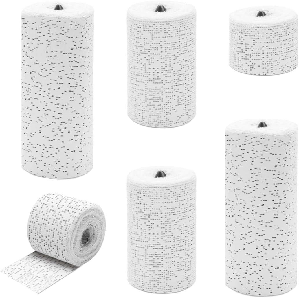6 Packs 54FT Plaster Cloth Rolls 2,4,6 Inches Wide, Plaster of Paris ...