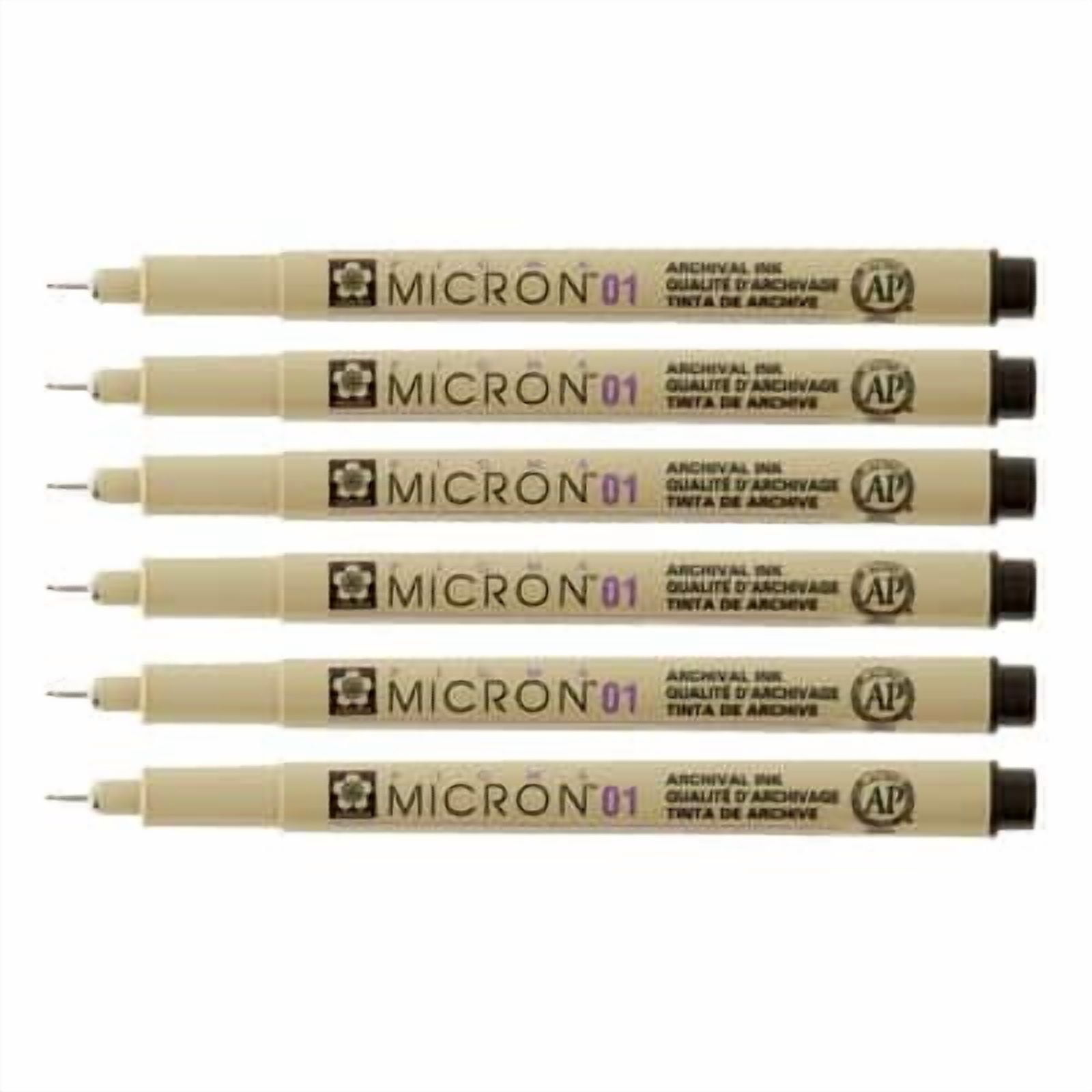 6 Packs: 6 ct. (36 total) Pigma® Micron™ 01 Fine Line Black Pens ...