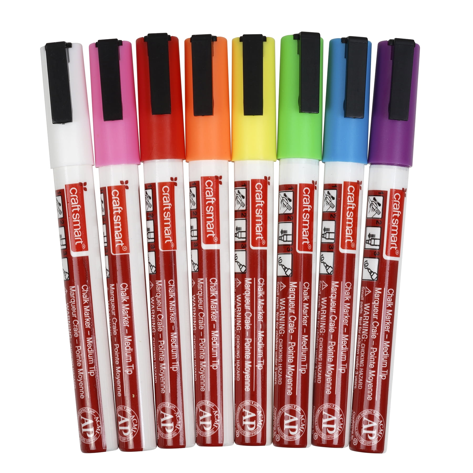 6 Packs: 8 ct. (48 total) Fluorescent Medium Tip Chalk Marker Set by ...