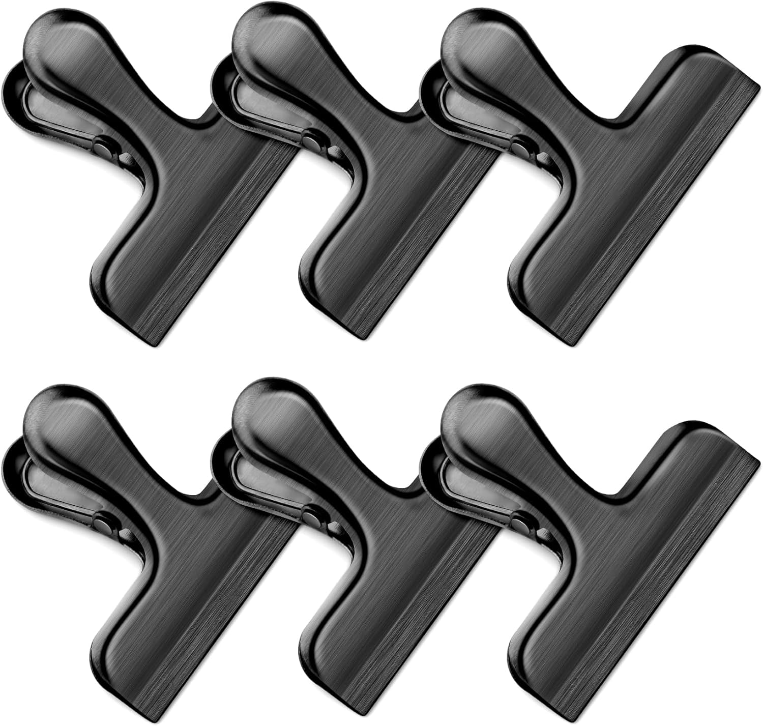 6 Packs Black Bag Clips for Food Packages, Chip Clips Bag Clips Food ...