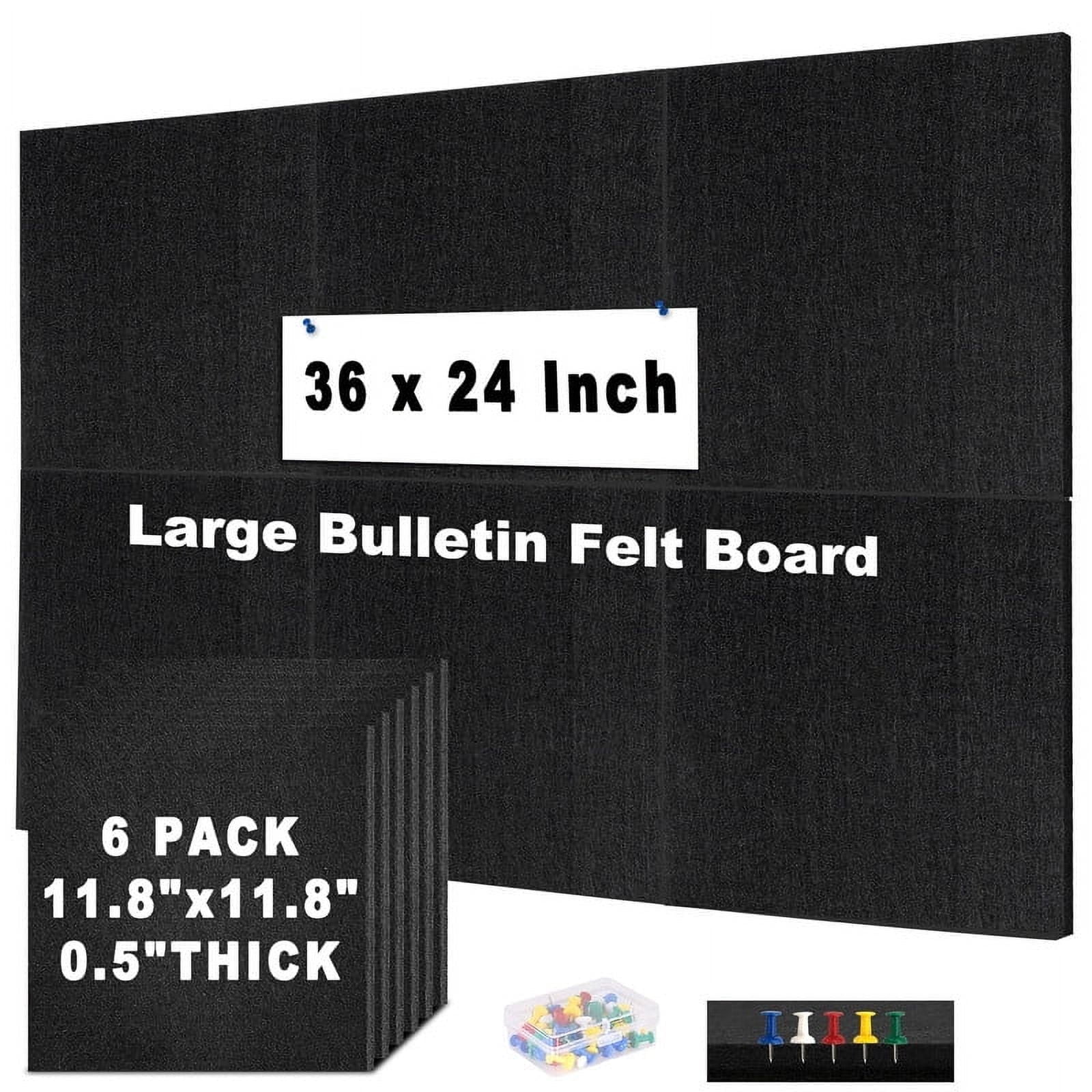 6 Packs Black Poster Board Cork Bulletin Board Felt Cork Board Tiles 11 ...