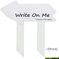Peaoy, 6 Packs Blank Arrow Signs 17x6'', Waterproof Plastic Yard Signs ...