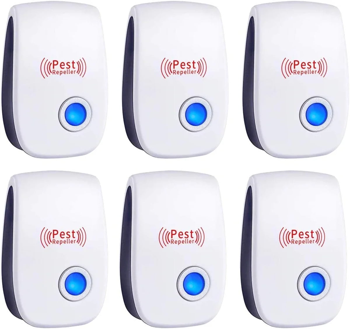 Casewin 6-Pack Ultrasonic Pest Repeller, Indoor Sonic Plug-In for ...