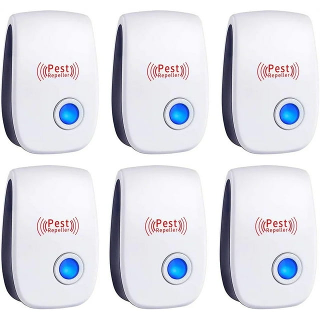 Casewin 6-Pack Ultrasonic Pest Repeller, Indoor Sonic Plug-In for ...