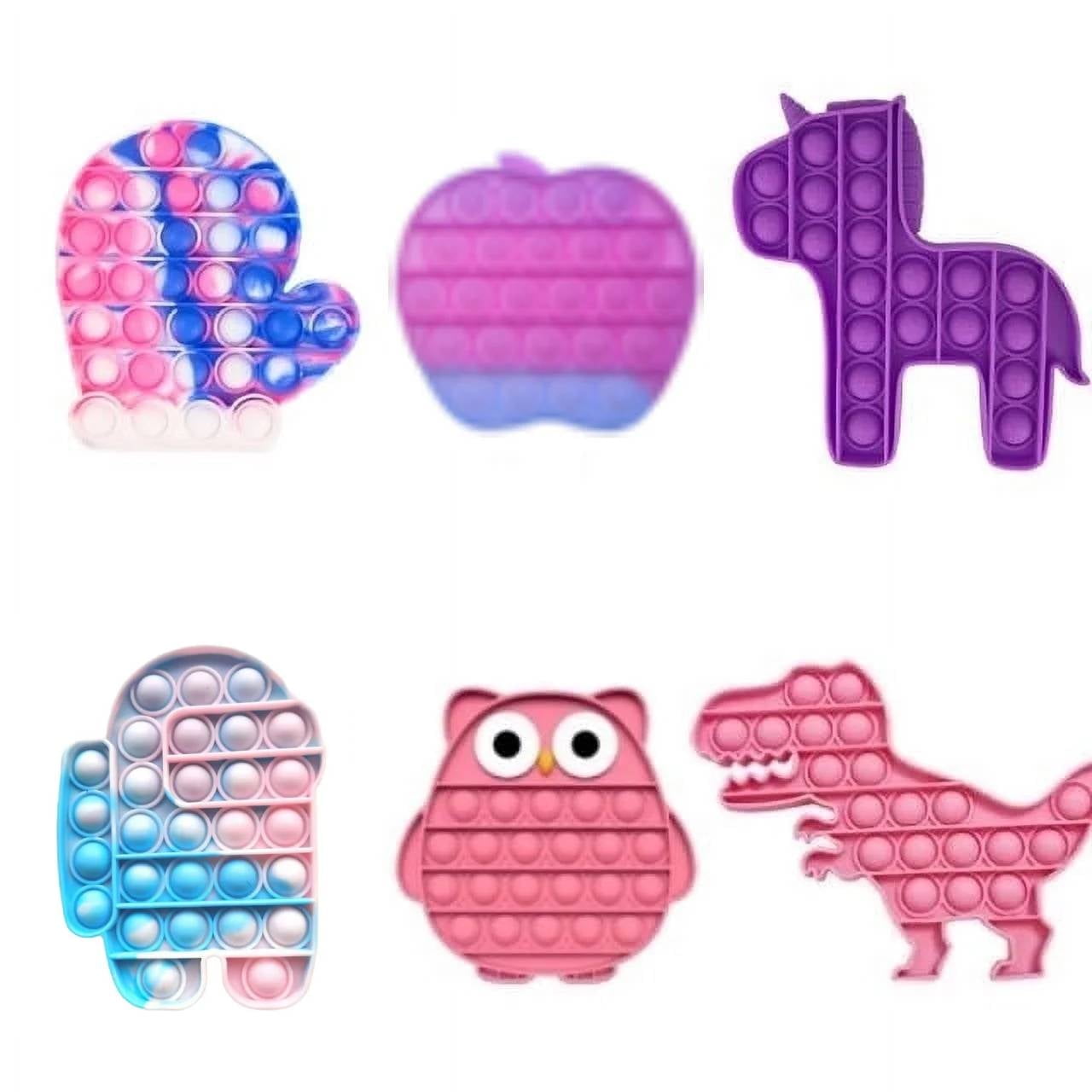 6 Packs Christmas Party Decorations Pop Fidget Toys - Push It Bubbles ...