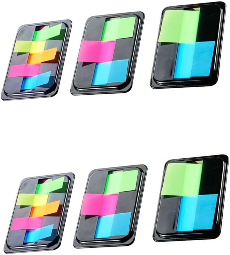 6 Packs Creative Page Markers Colored Tabs Flags Sticky Memo Notes ...