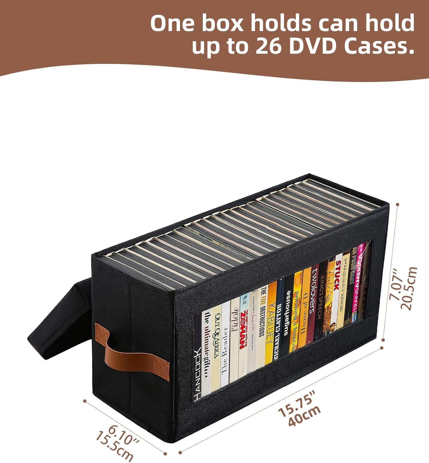 6 Packs DVD Storage Box with Visible Window, Dustproof DVD Case Holder ...