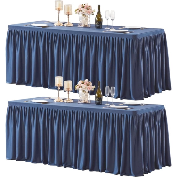s Dark Champagne Polyester Table Clos for Foot Rectangle Tables Wrinkle ...