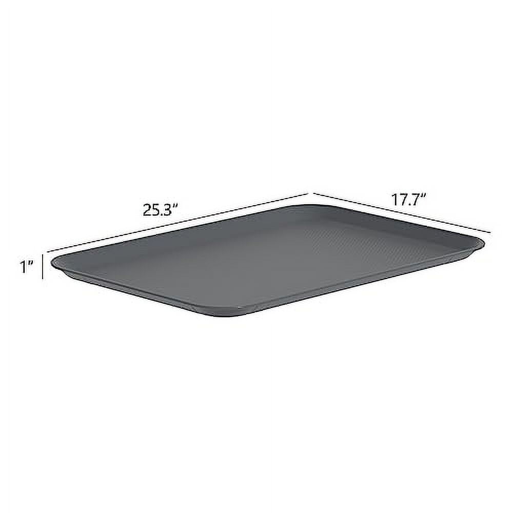 6 Packs Extra Large Plastic Trays, 25.3" x 17.7", Rectangular Multi ...
