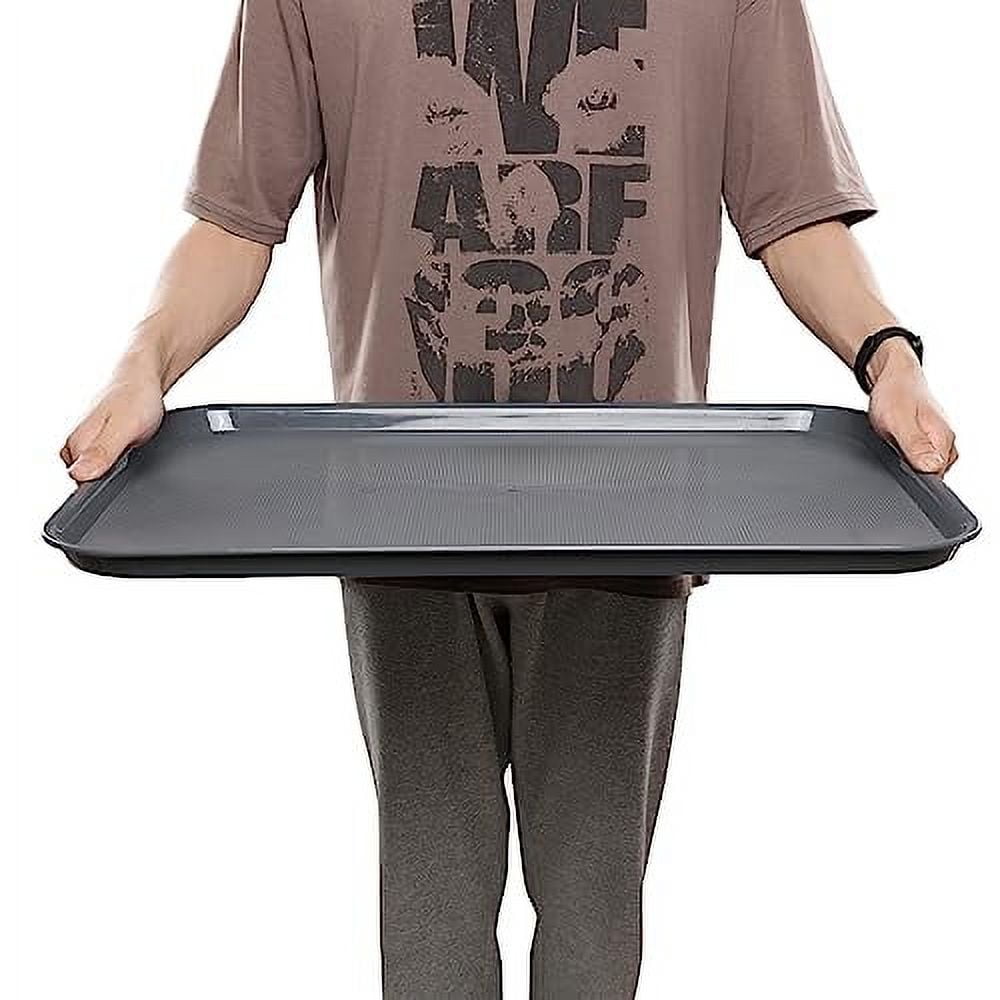 6 Packs Extra Large Plastic Trays, 25.3" x 17.7", Rectangular Multi ...