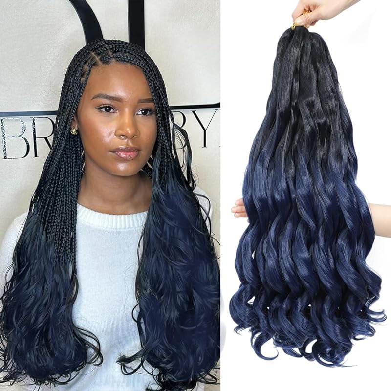 6 Packs French Curls Braiding Hair 24 Inch Loose Wave Bouncy Braiding Hair with curly ends Pre ...