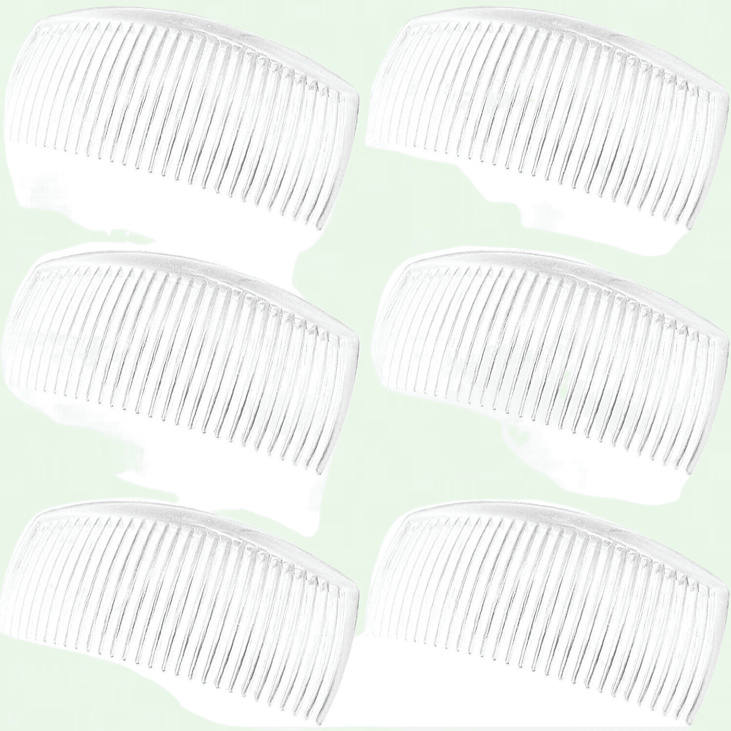 6 Packs French Twist Comb, Clear Plastic Side Hair Combs with 29 Teeth ...