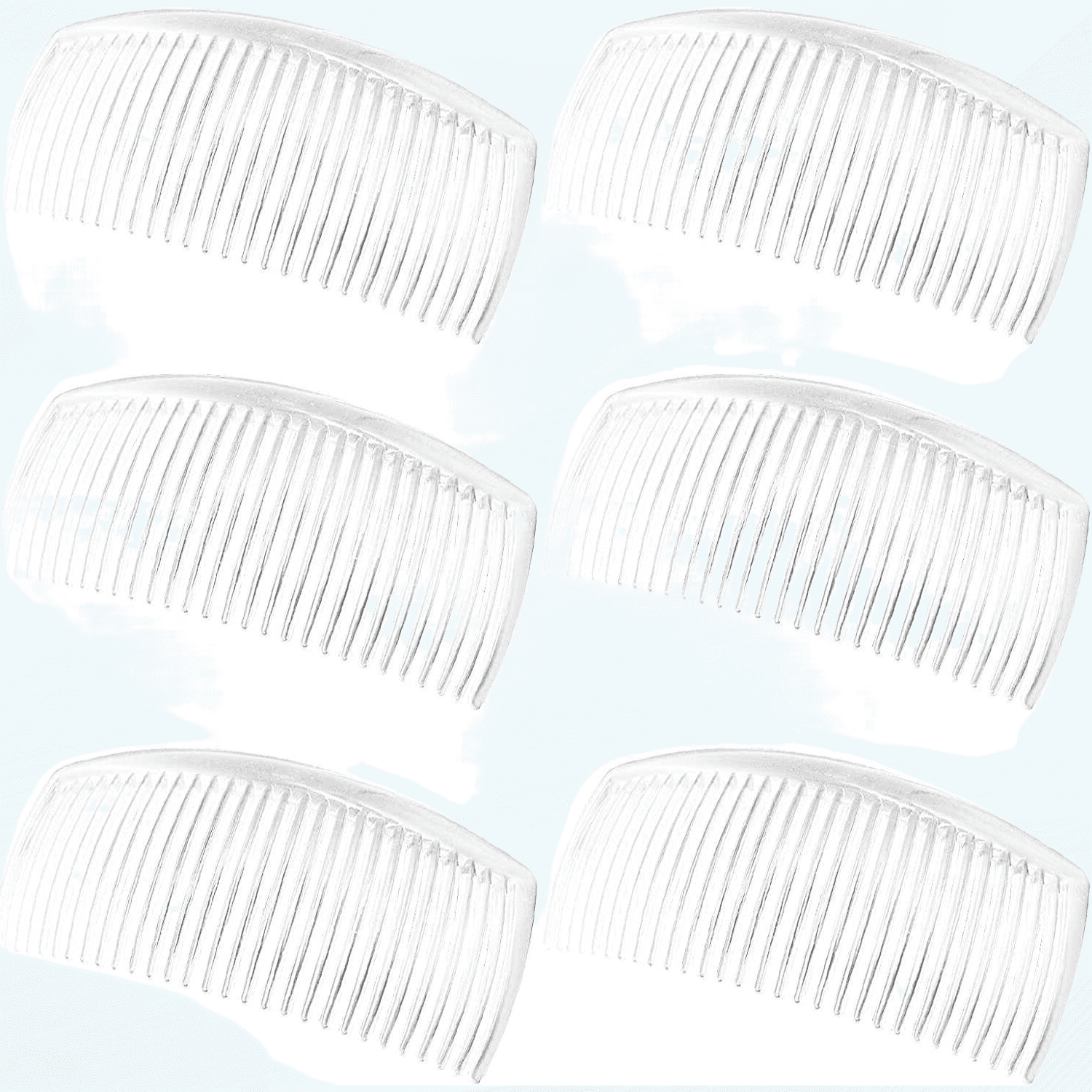 6 Packs French Twist Comb, Plastic Side Hair Combs with 29 Teeth Hair ...