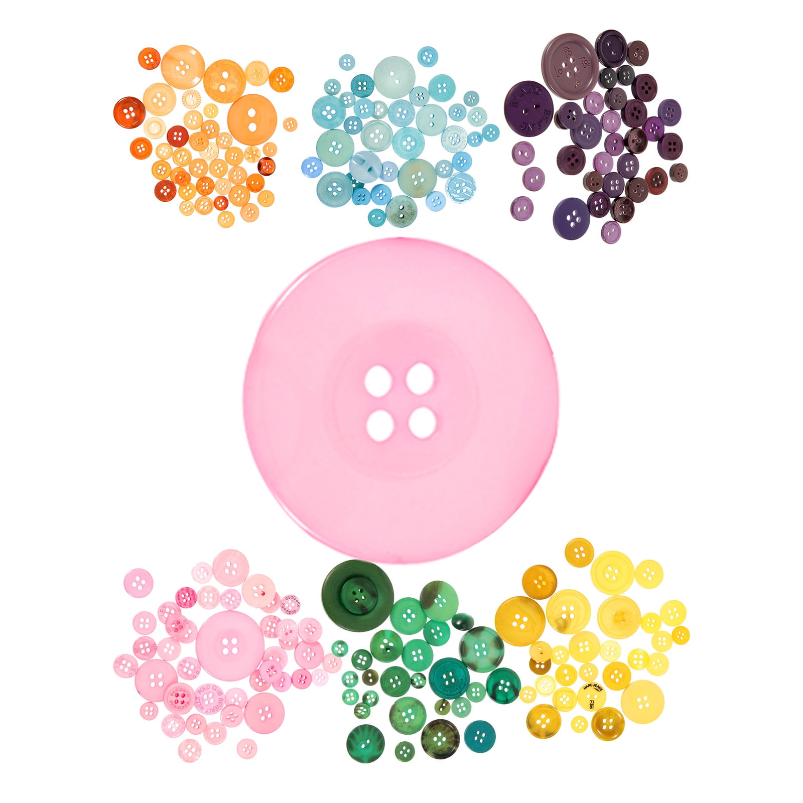 6 Packs Handmade Buttons Clothing Buttons Resin Buttons Clothes Buttons ...