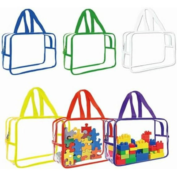 6 Packs Large Toy Storage Bags, Toy Organizer Bags with Double Zipper ...