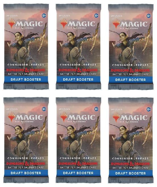 6 Packs MTG Draft Booster Pack Lot MTG Commander Legends Battle for ...