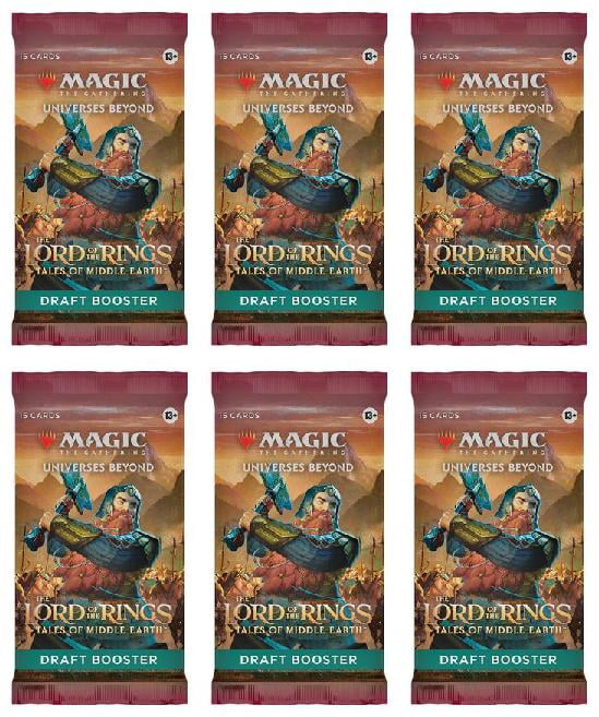 6 Packs MTG Draft Booster Pack Lot MTG Lord of the Rings Tales of the ...