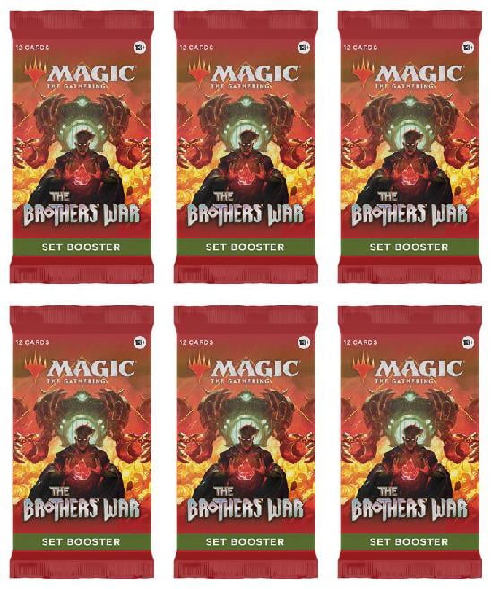 6 Packs MTG Set Booster Pack Lot MTG The Brothers War - Walmart.com